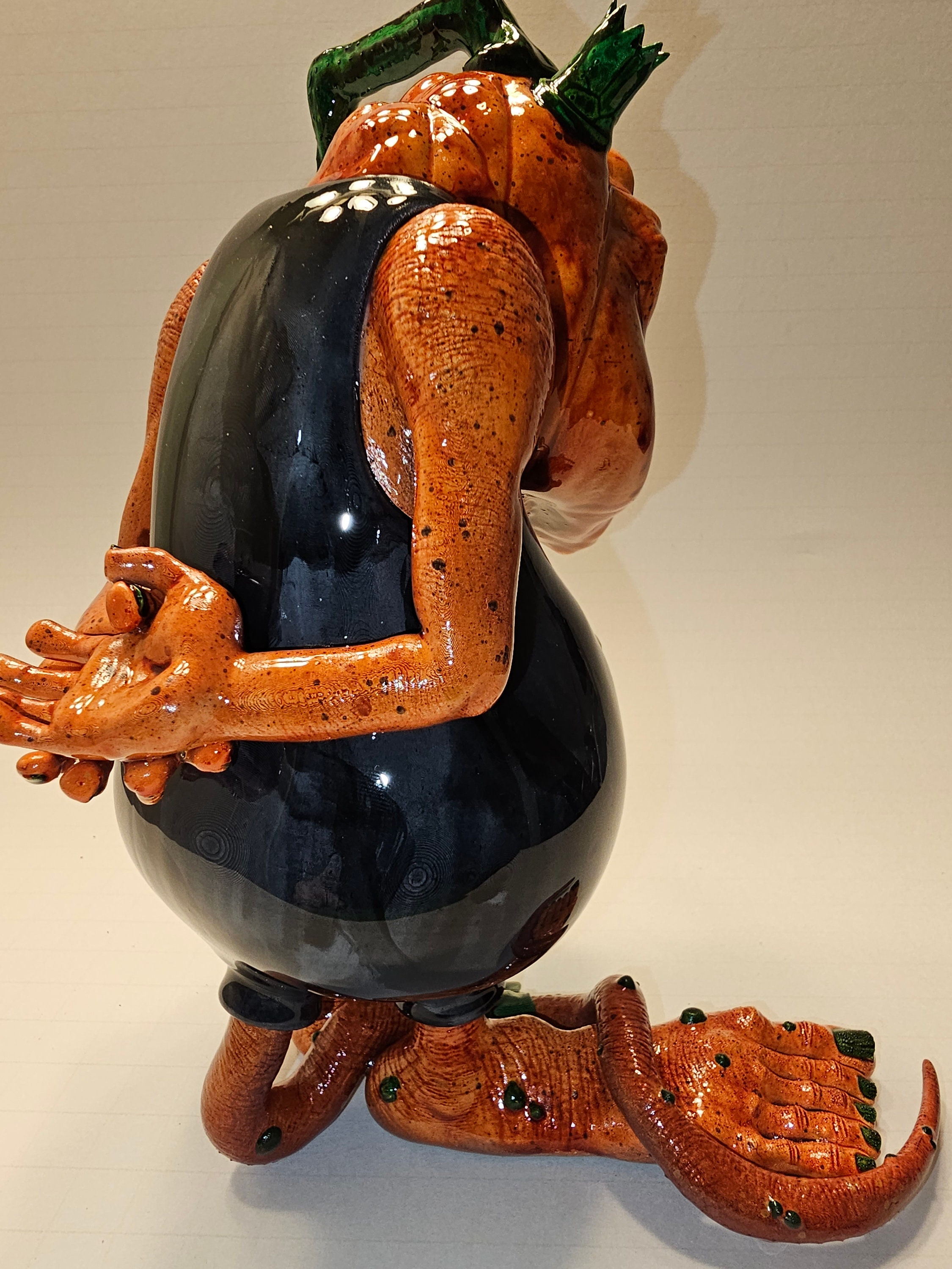 Pumpkin Head Rat Fink Mash Hand Painted OOAK 8-1/4 Tall - Etsy