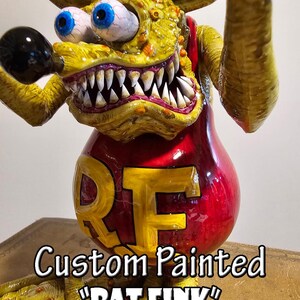 Rat Fink Double Bird Custom Hand Painted Resin OOAK 8 Tall - Etsy