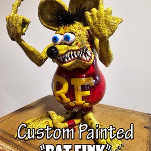 Rat Fink Double Bird Custom Hand Painted Resin OOAK 8 Tall - Etsy
