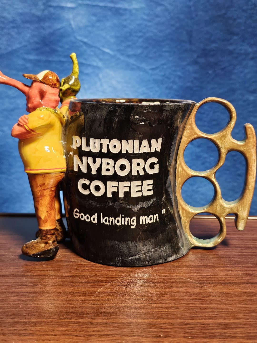 Heavy Metal Smiley Face Pilots Mug 15 Oz Handmade 3D Limited Edition ...