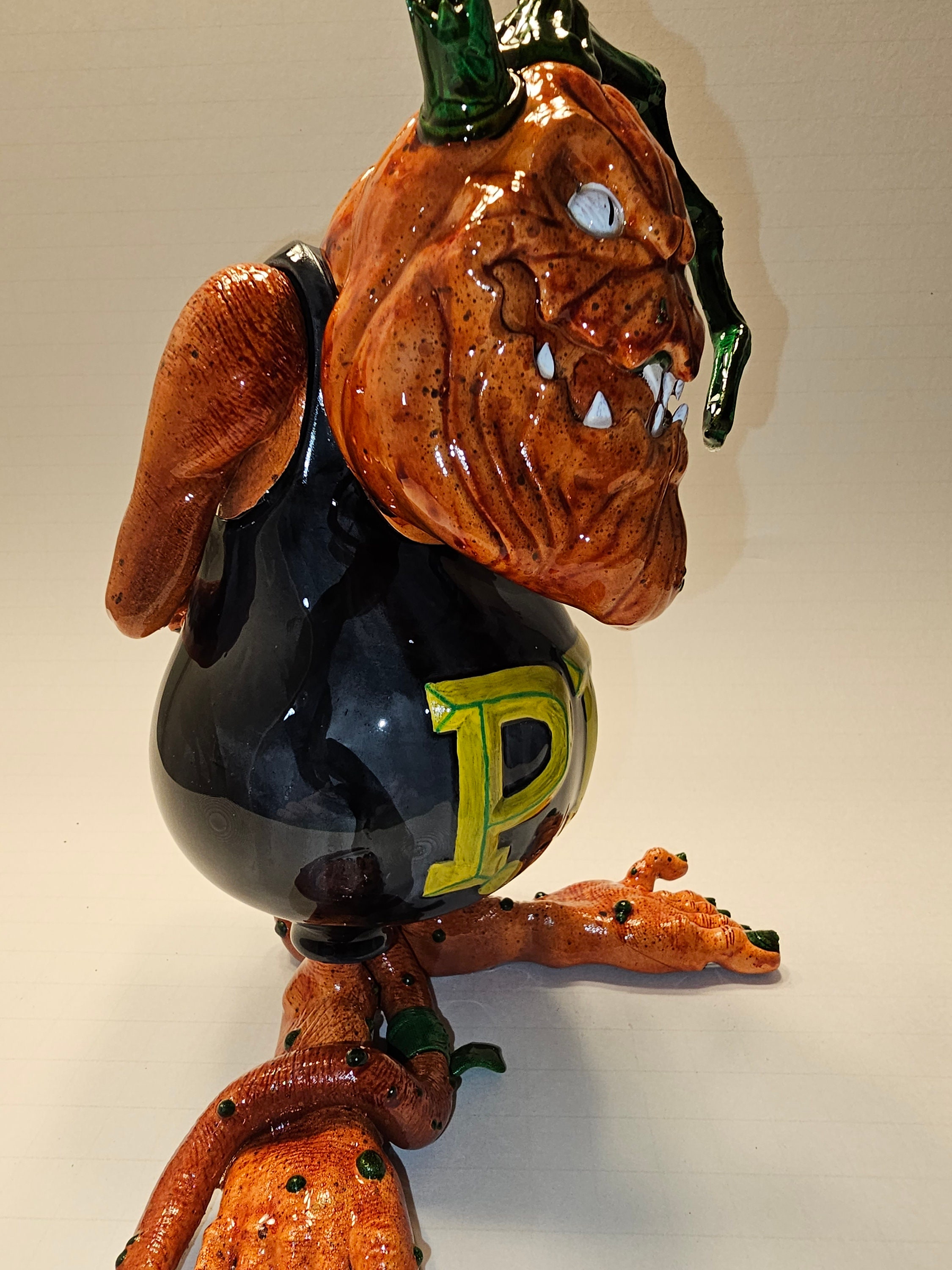 Pumpkin Head Rat Fink Mash Hand Painted OOAK 8-1/4 Tall - Etsy