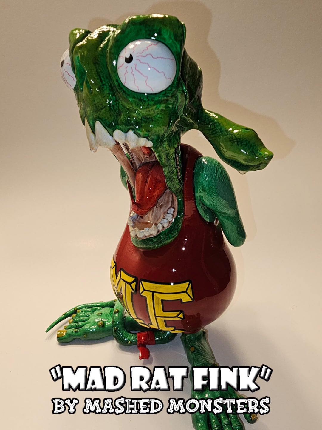 Mad Rat Fink Hand Painted Resin OOAK 9-1/8 Tall - Etsy