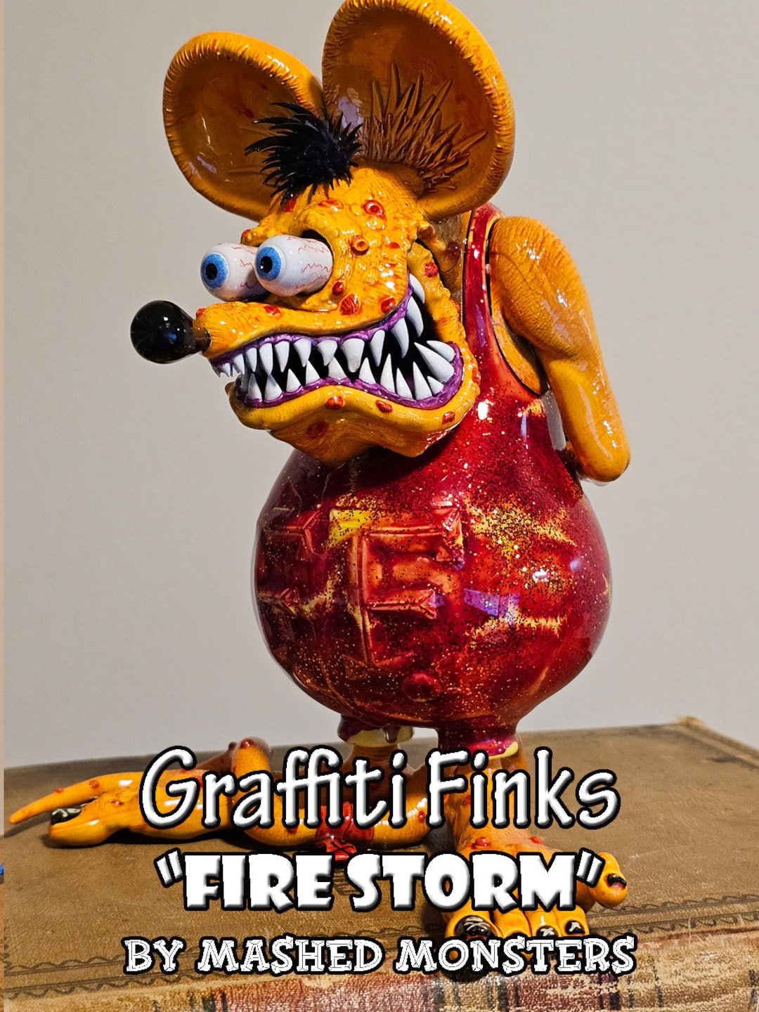 Graffiti Fink Fire Storm Style Hand Painted Resin 8 OOAK One Off - Etsy
