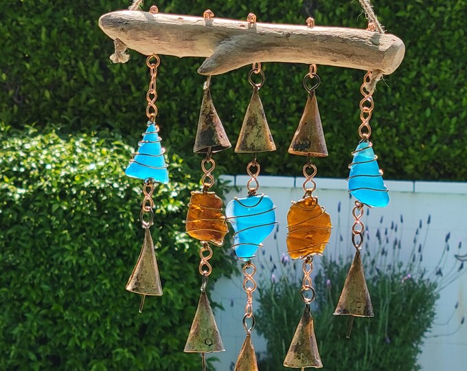 Driftwood Stained Glass Wind Chimes-tinkly Winkler - Etsy