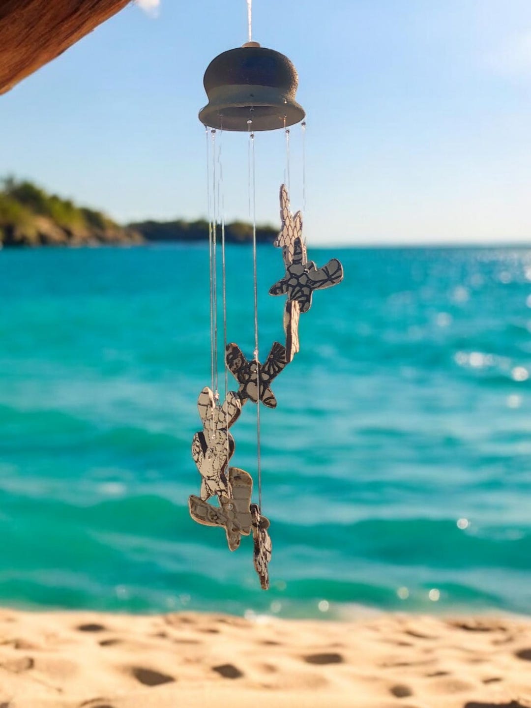 Ceramic Flutterfly Windchime Double Sided 1970s Vintage Ceramic ...