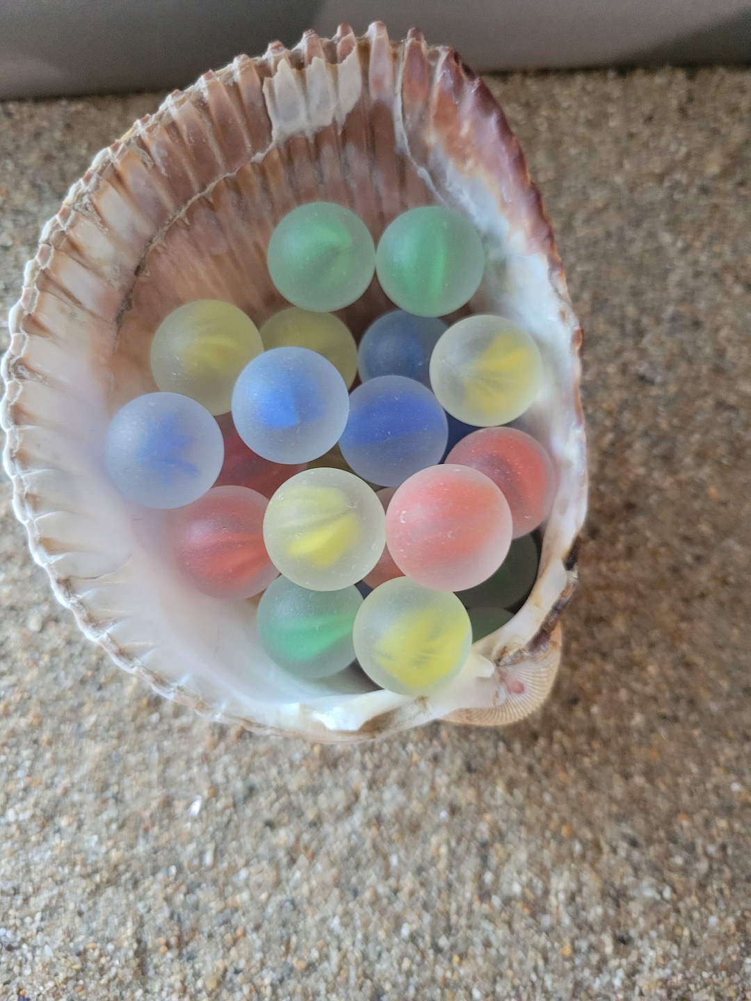 Sea Glass Marbles Machine Tumbled, Tumbled in Sea Salt Water Beach ...