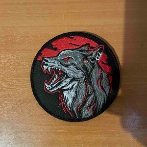 The Red Wolf Patch - Etsy