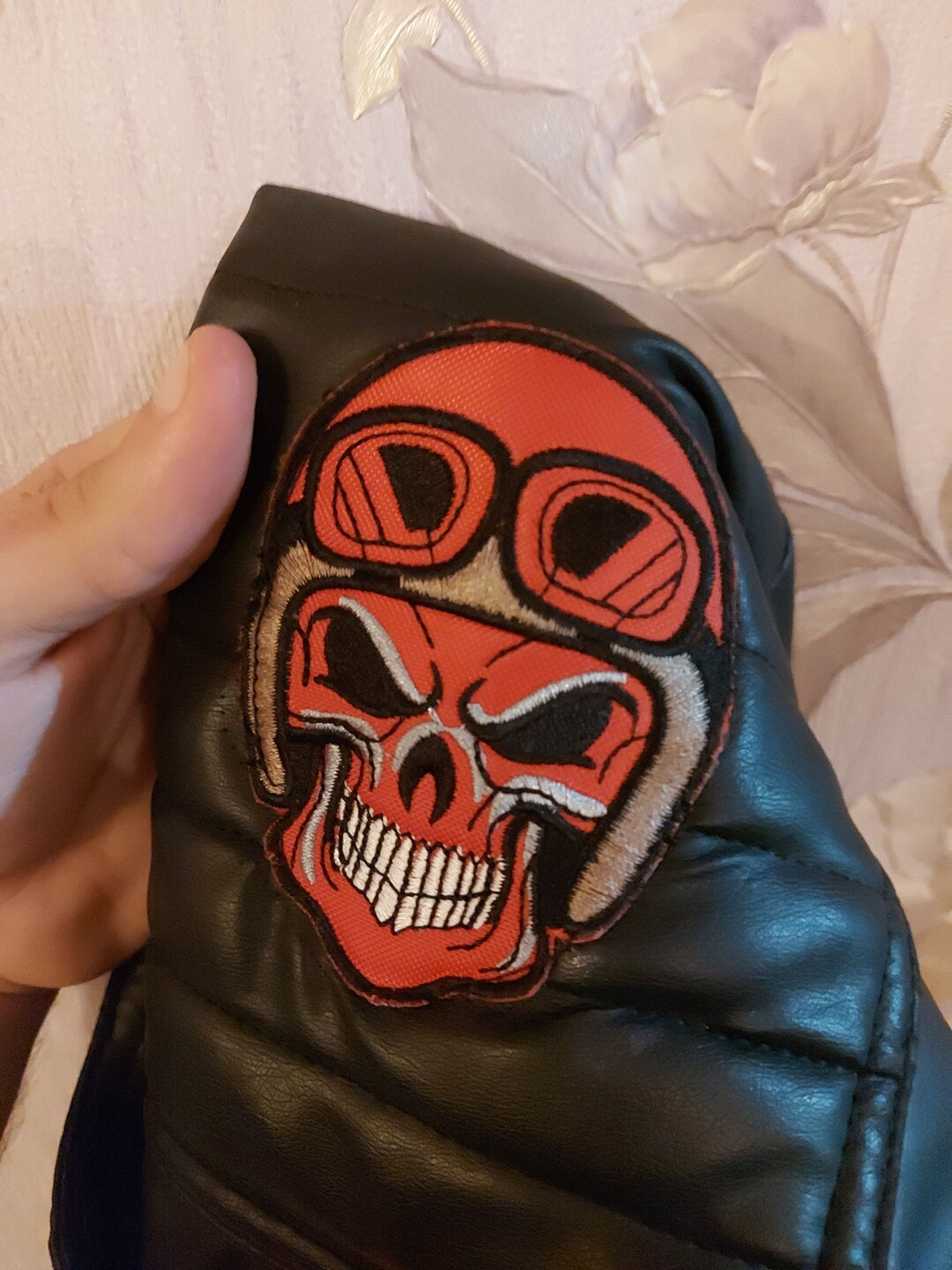 Red Skull Motorcycle Patch - Etsy