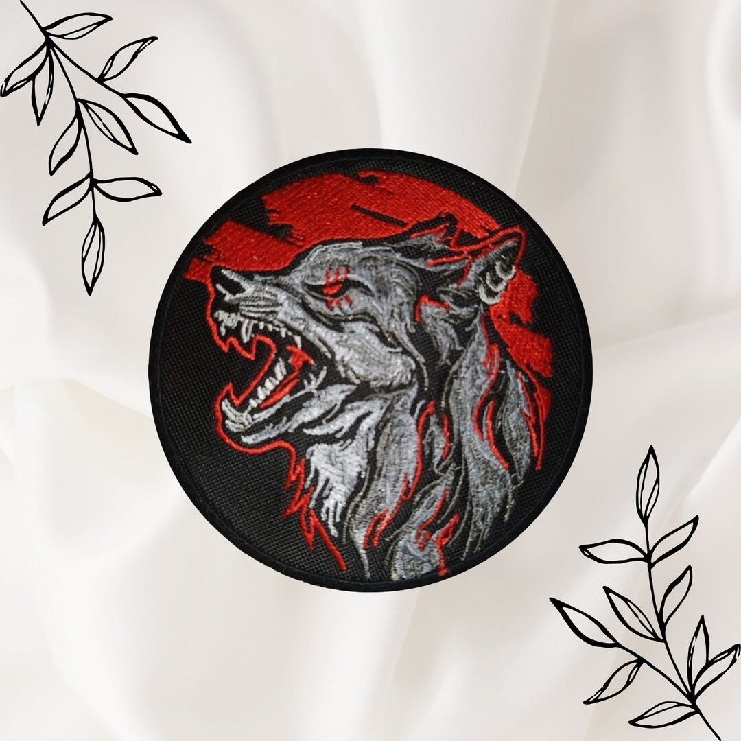 The Red Wolf Patch - Etsy