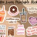 Iced Coffee Aesthetic Stickers Coffee Lovers Printable - Etsy