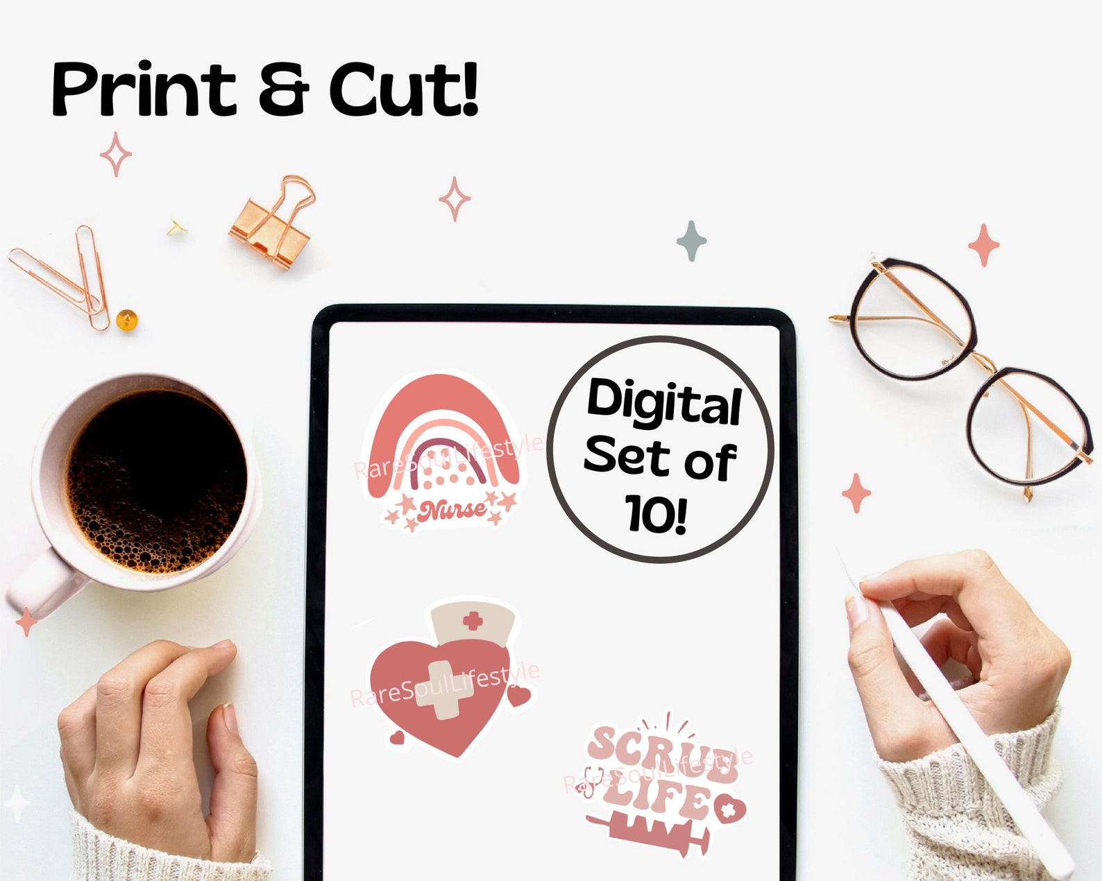 Nursing Printable Stickers Nurse Stickers Svg Nurse - Etsy