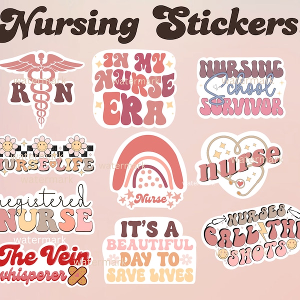 Nursing Stickers - Etsy