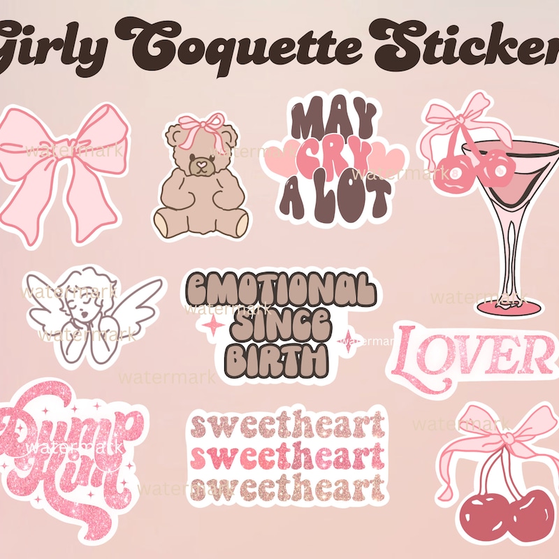 Aesthetic Coquette Stickers - Etsy