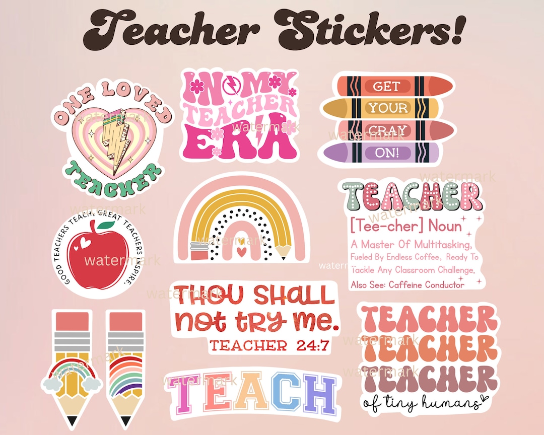 Teacher Printable Stickers | Cute Teacher Stickers | Future Teacher ...