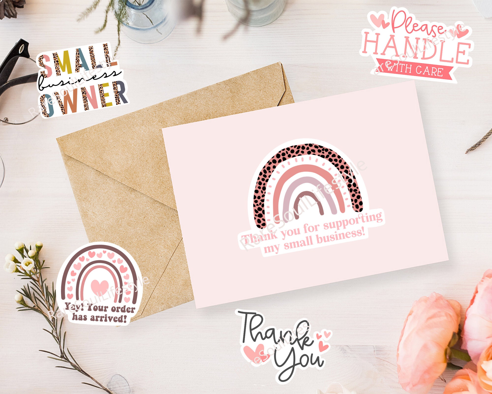 Small Business Printable Stickers Cute Small Business Stickers Thank ...