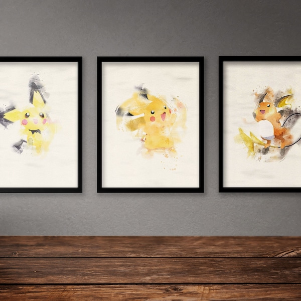 Pikachu Print - Etsy