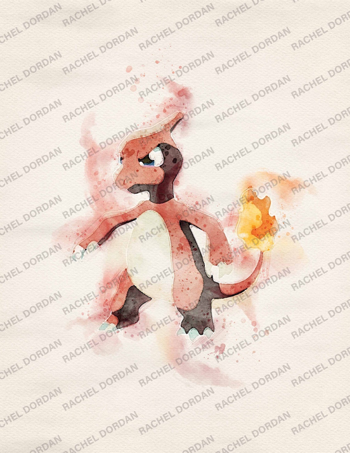 Set of 3 Pokemon Poster Evolution Watercolor Charmander Print - Etsy