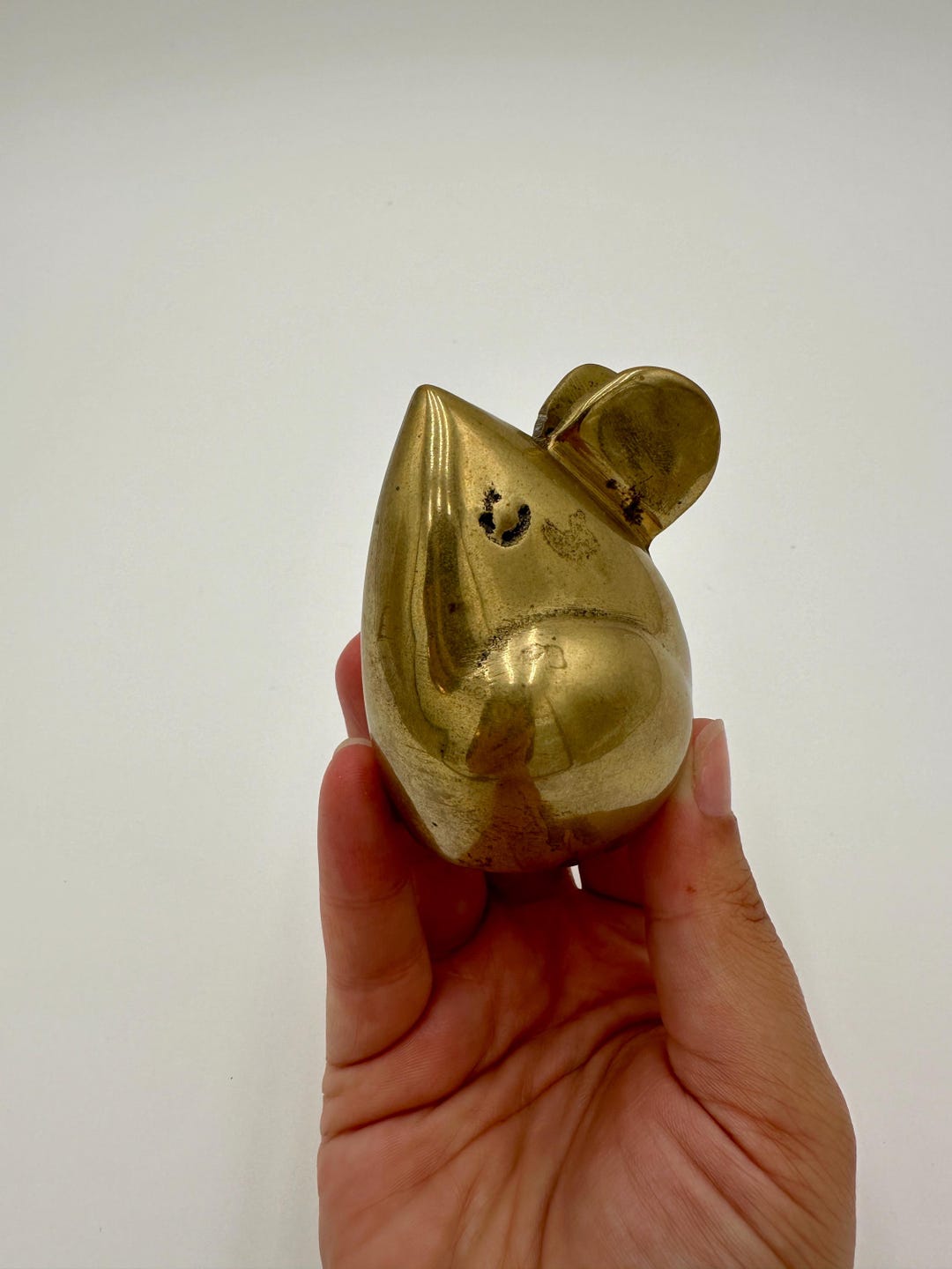 Vintage Solid Brass Mouse Paperweight Figurine - Etsy