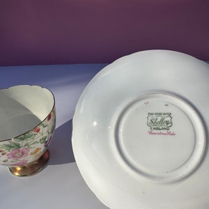 Vintage Rare Shelley Countryside England Fine Bone China Floral Chintz ...