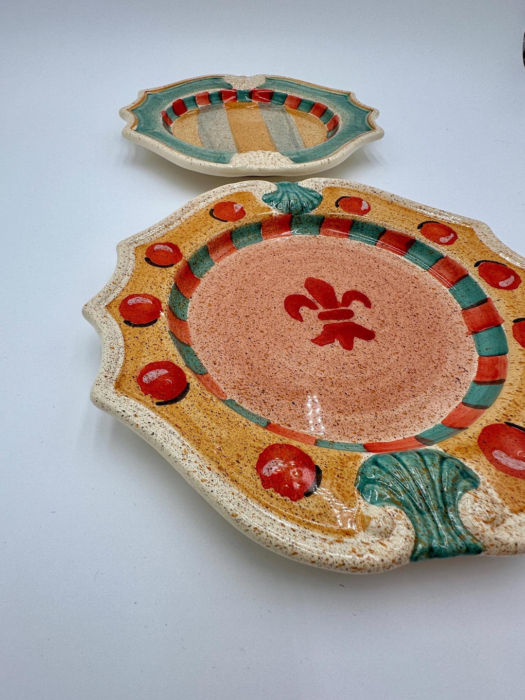 Vintage Hand Painted Horchow Colorful Italian Plates Sold Separately - Etsy