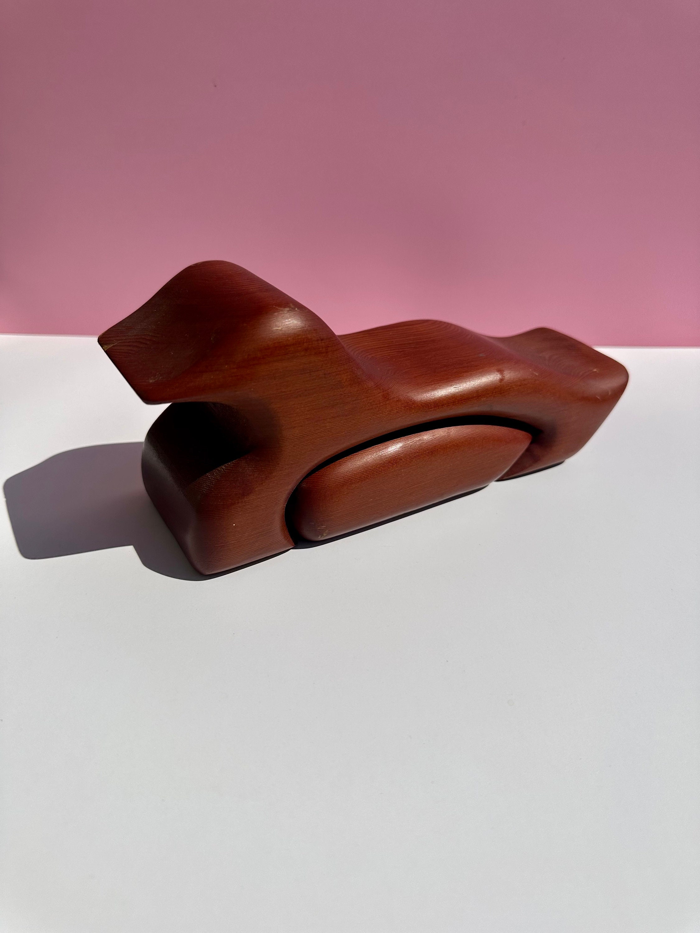 Vintage Mid Century Danish Native Redwood Carved Redwood - Etsy