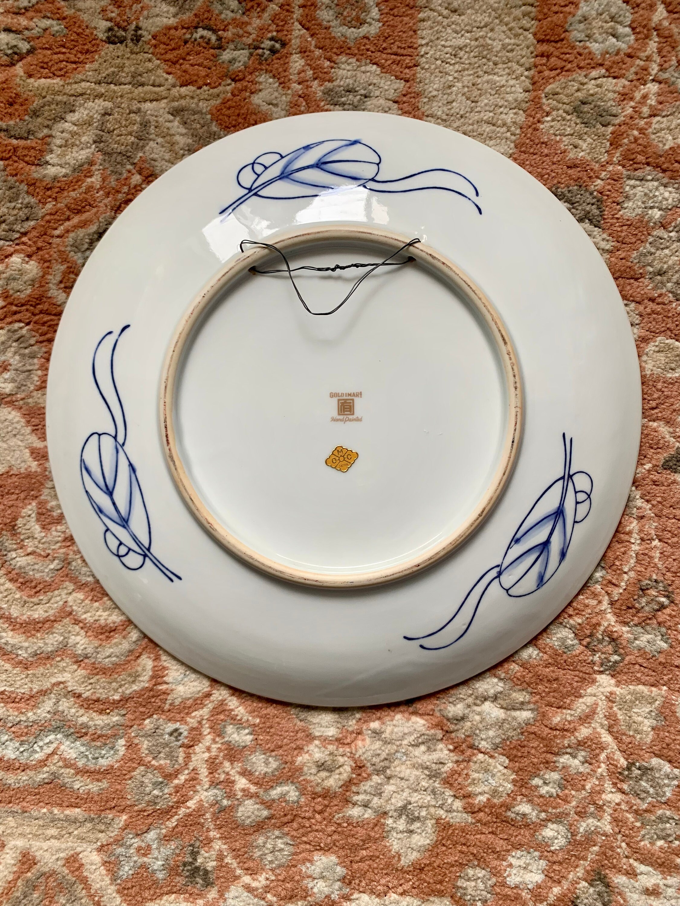 Vintage Large OMC Japan Hand Painted Porcelain Gold Imari Colorful ...