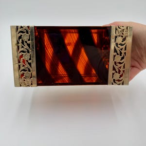 Rare 1950's Vintage Tyrolean NY Tiger Tortoiseshell Lucite Ornate Gold ...