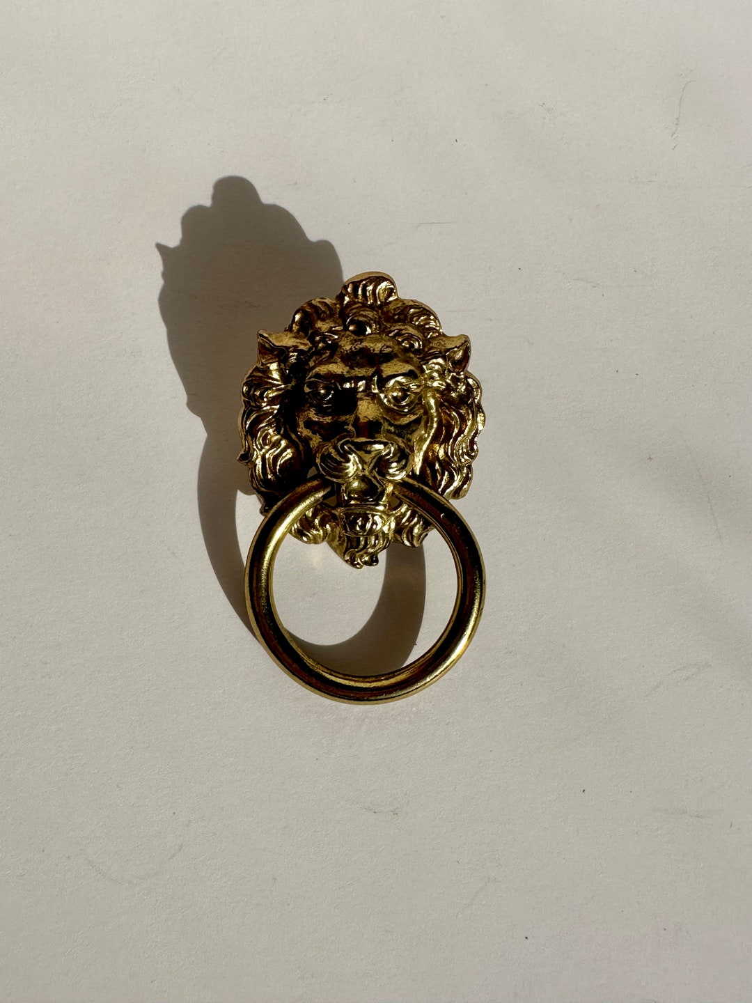 Vintage Mini Gold Lion Door Knocker Drawer Pull Wall Decor - Etsy