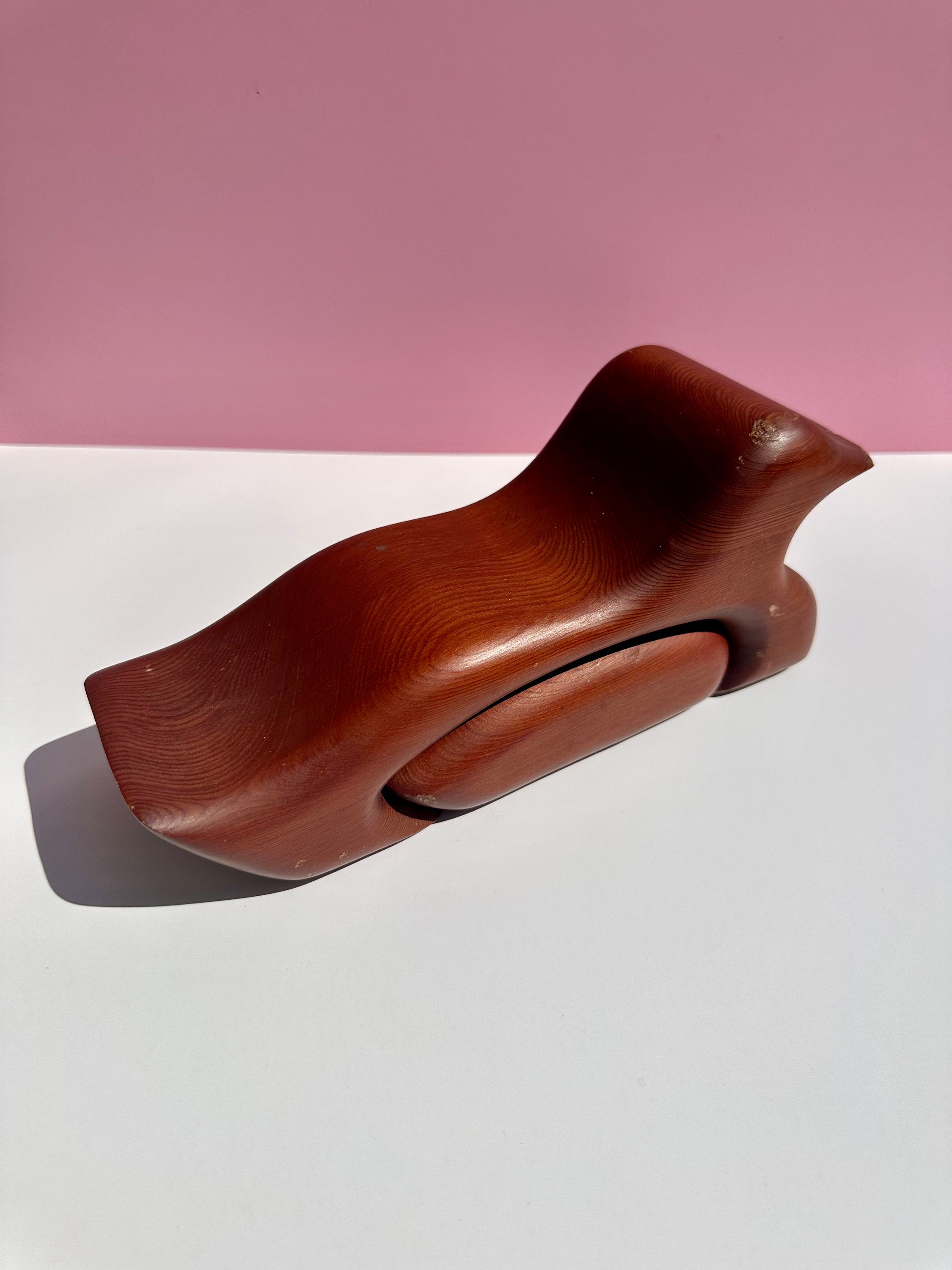 Vintage Mid Century Danish Native Redwood Carved Redwood - Etsy