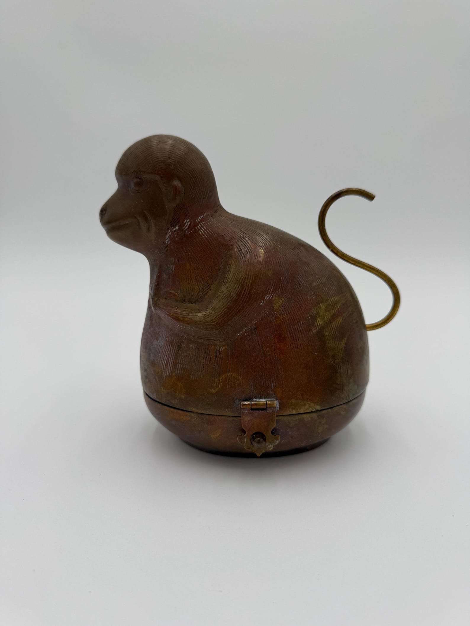 Rare 1960's Vintage Brass Monkey Trinket Box Container - Etsy