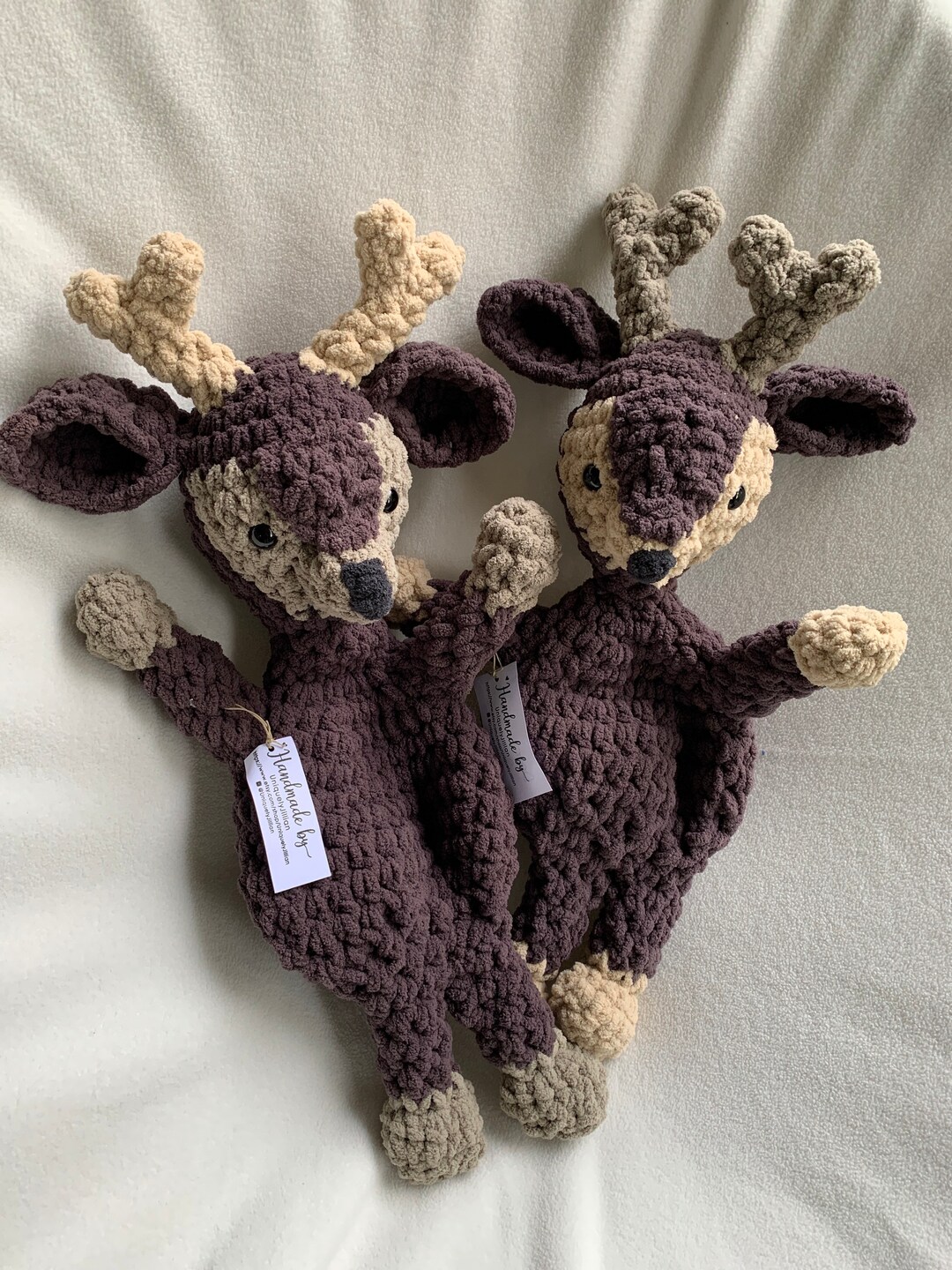 Deer Snuggler - Lovey- Stuffed Deer- Handmade Crochet Keepsake Heirloom ...