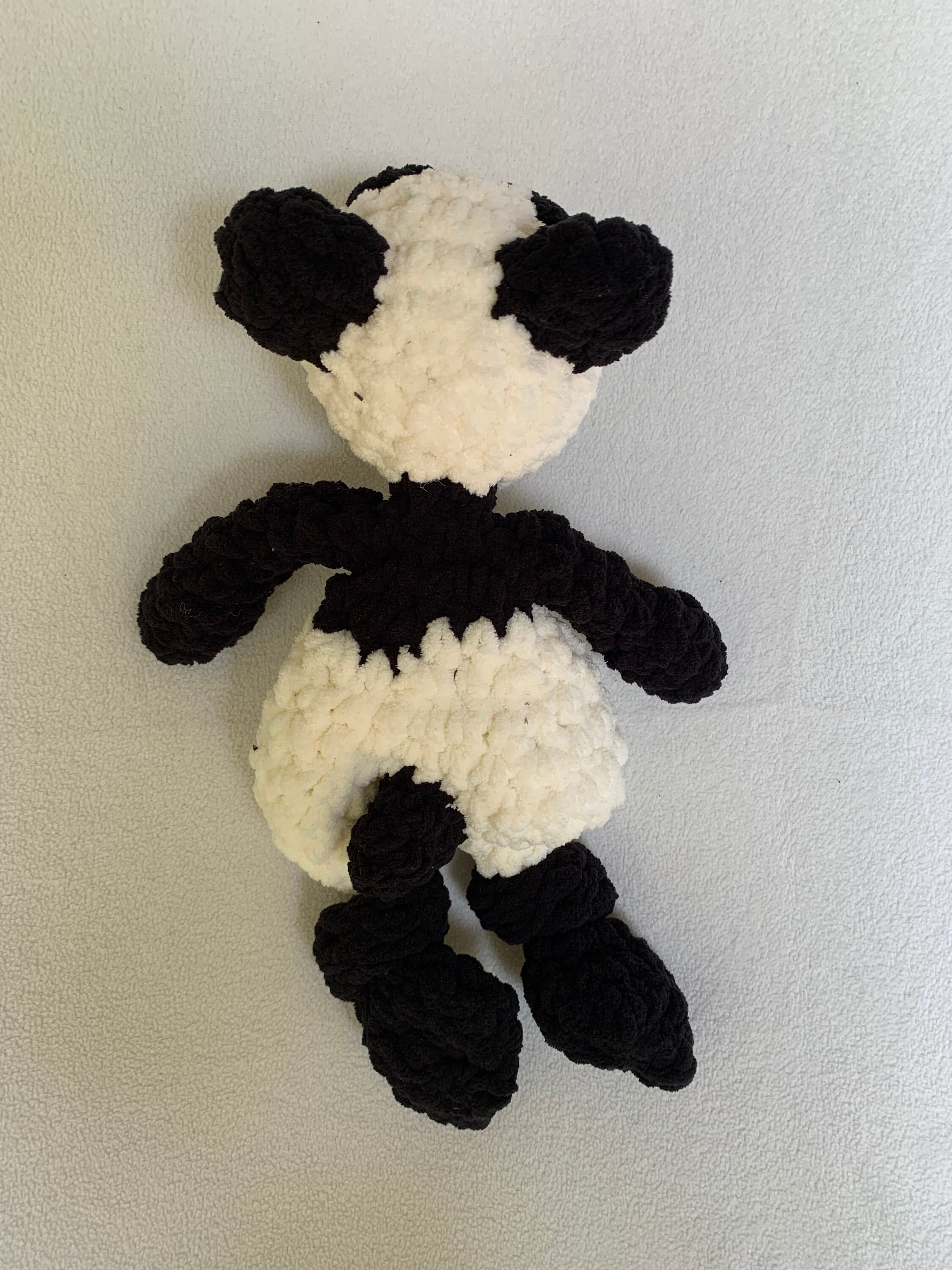 Panda Snuggler Lovey Stuffed Bear Blanket Handmade Crochet Keepsake Heirloom Baby Shower Gift ...