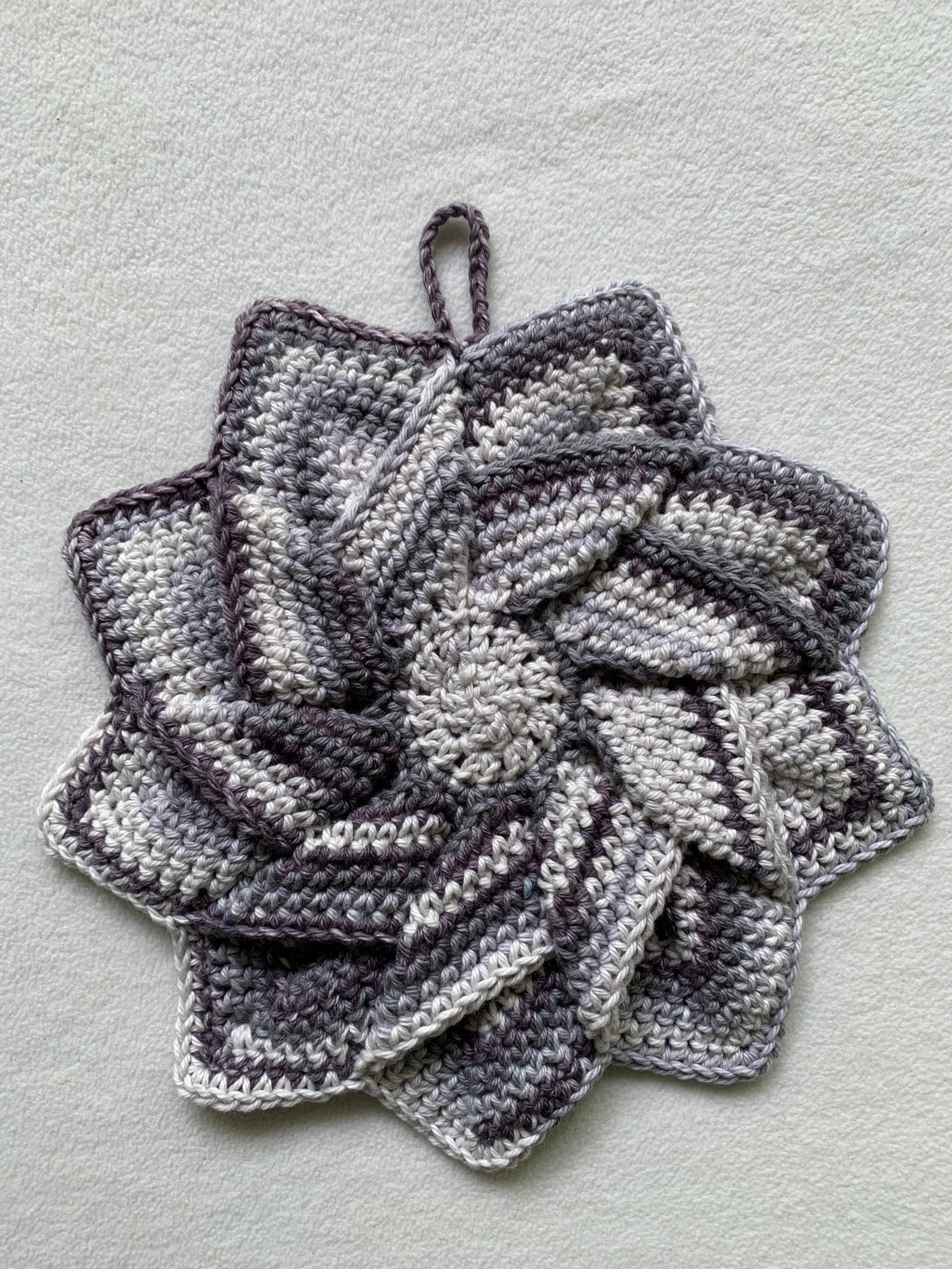 Star Flower Pot Holder Crochet Hot Pad Trivet - Etsy