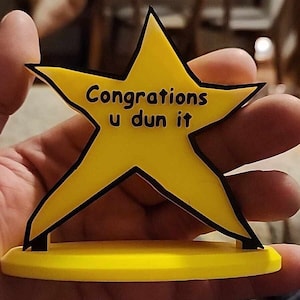 Congrations U Dun It Trophy - Etsy