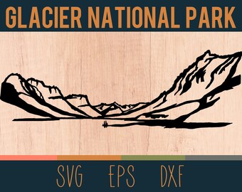 Glacier National Park Svg - Etsy
