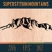 Superstition Mountains SVG Outline Digital Cut File Superstition ...
