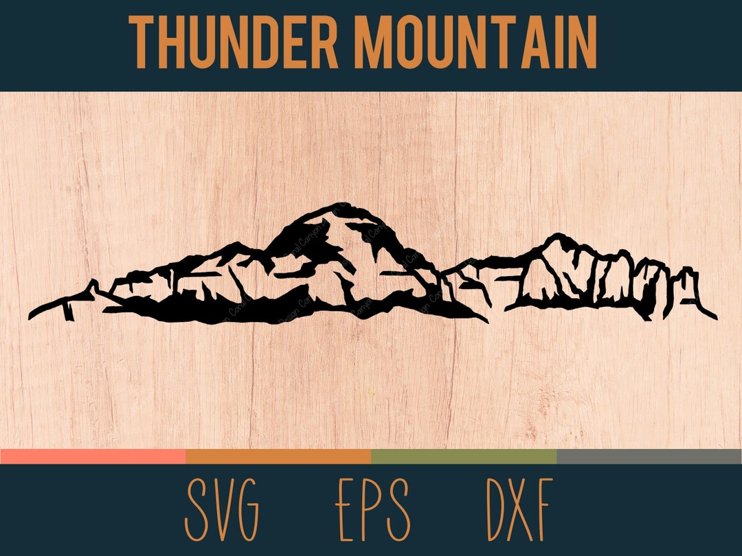 Thunder Mountain SVG Outline | Digital Cut File | Capitol Butte ...