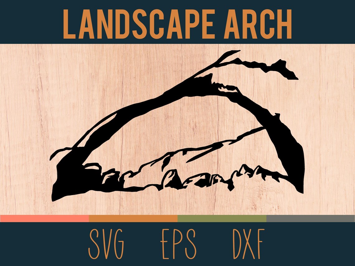 Landscape Arch SVG Outline Digital Cut File Arches | Etsy