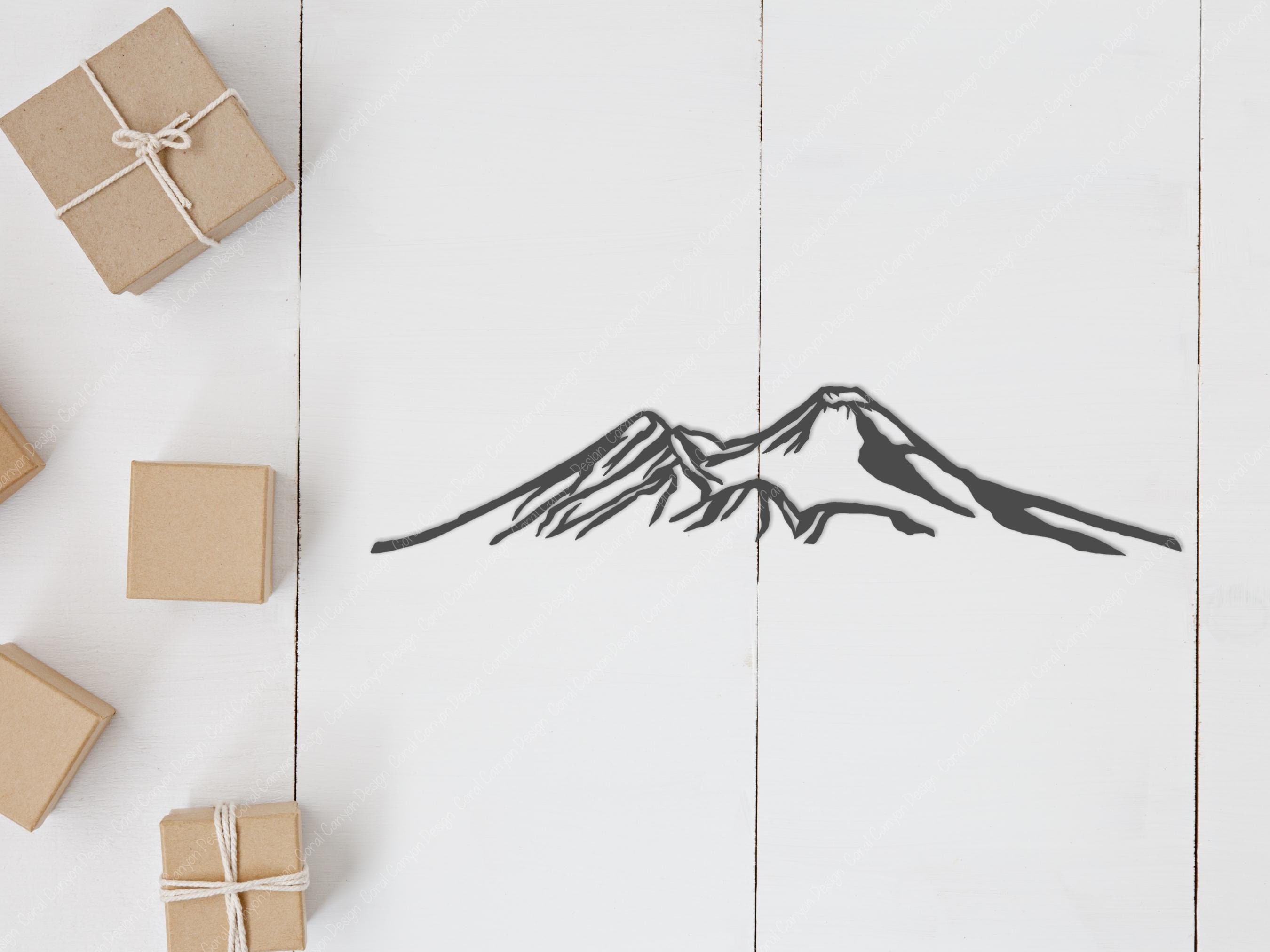 Mount Vesuvius SVG Outline Digital Cut File Volcano in - Etsy