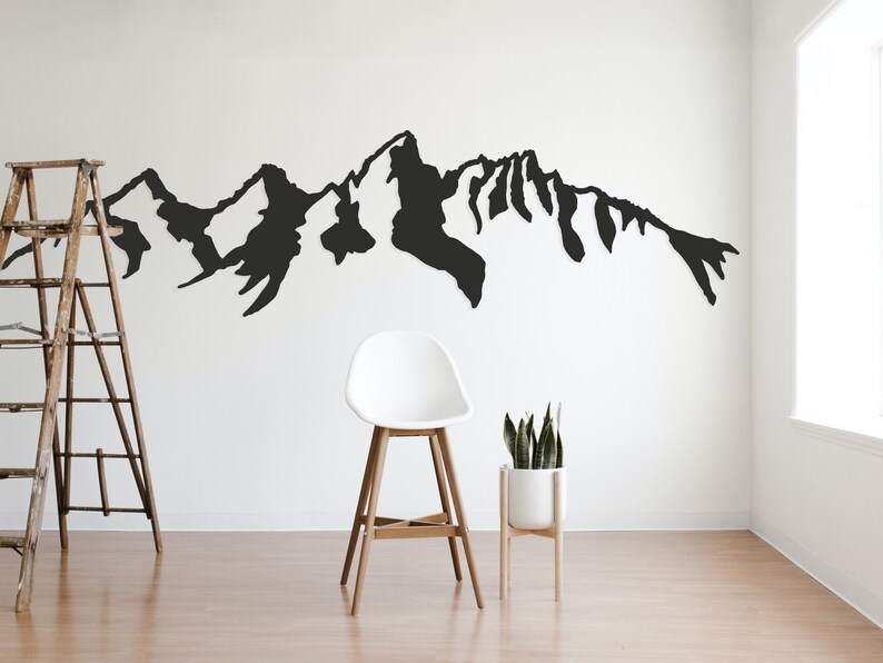 Teton Mountain Outline SVG Digital Cut File for Silhouette | Etsy