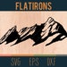 Flatiron Mountains SVG Outline | Digital Cut File | Front Range of the ...