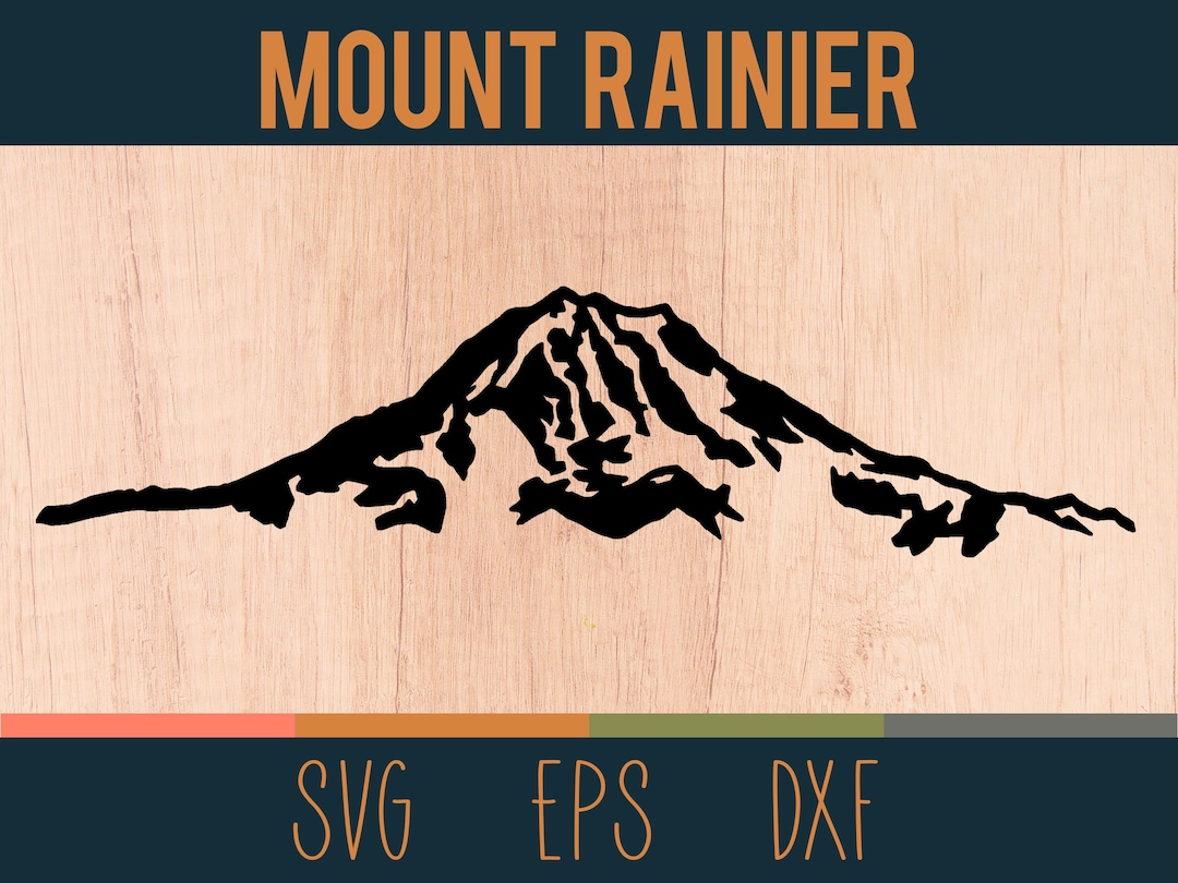 Mount Rainier SVG Outline | Digital Cut File | Washington State Cascade ...