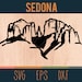 Sedona Mountains SVG Outline | Digital Cut File | Cathedral Rock | Red ...