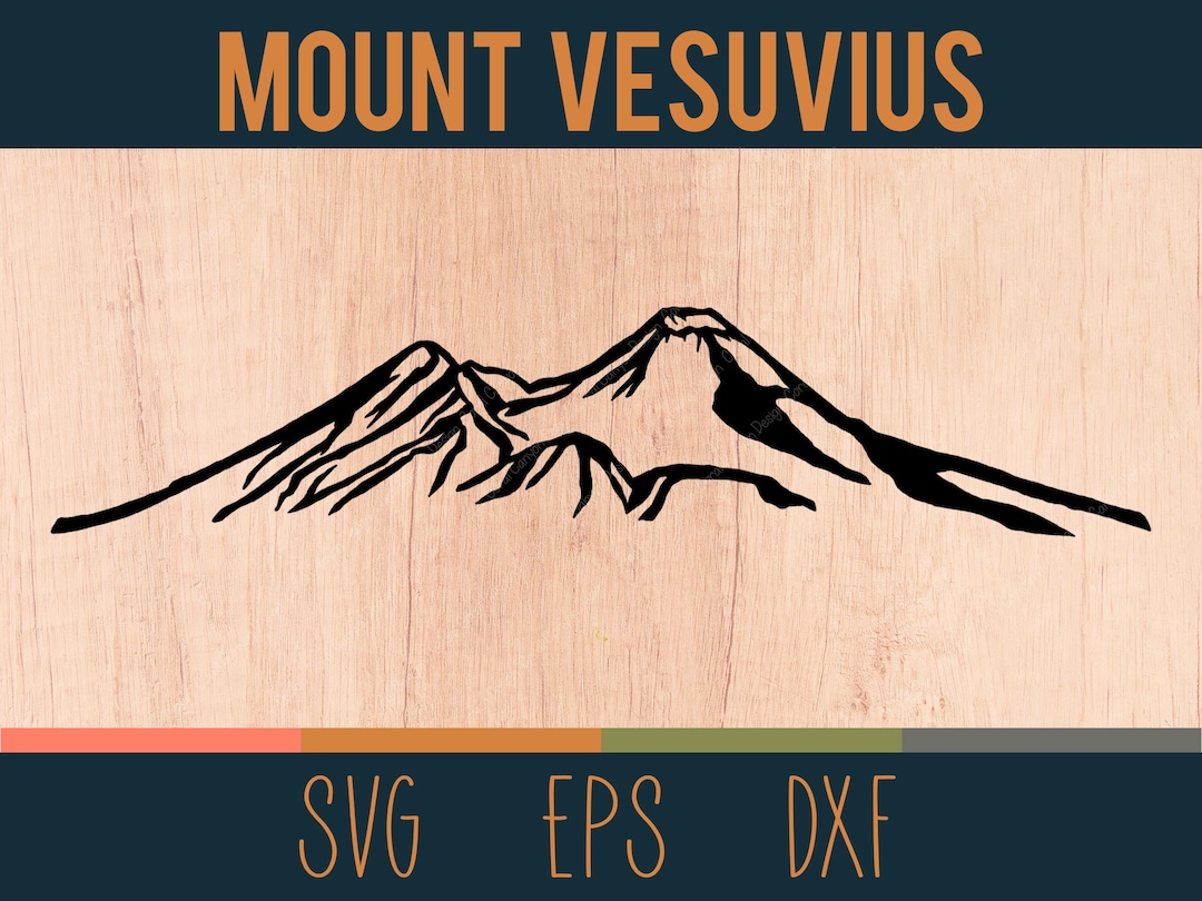 Esquema SVG del Monte Vesubio / Archivo de corte digital / Volcán en ...