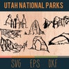 Sedona Mountains SVG Outline Digital Cut File Cathedral Rock Red Rock ...