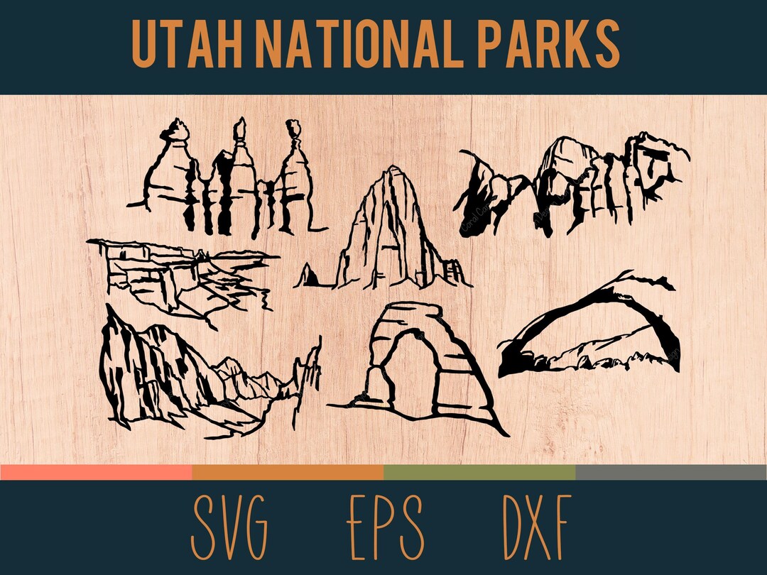 Utah National Parks SVG Bundle | Digital Cut Files | Arches, Bryce ...