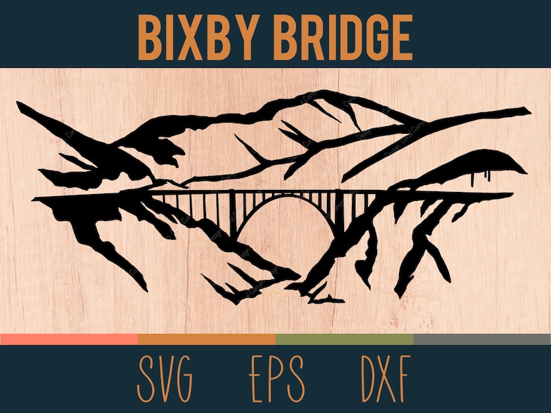 Bixby Bridge Outline SVG | Digital Cut File | Big Sur Coastline ...