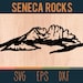 Seneca Rocks SVG Outline | Digital Cut File | Monongahela National ...