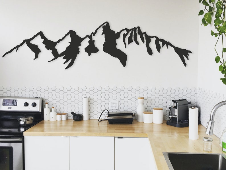 Teton Mountain Outline SVG Digital Cut File for Silhouette | Etsy