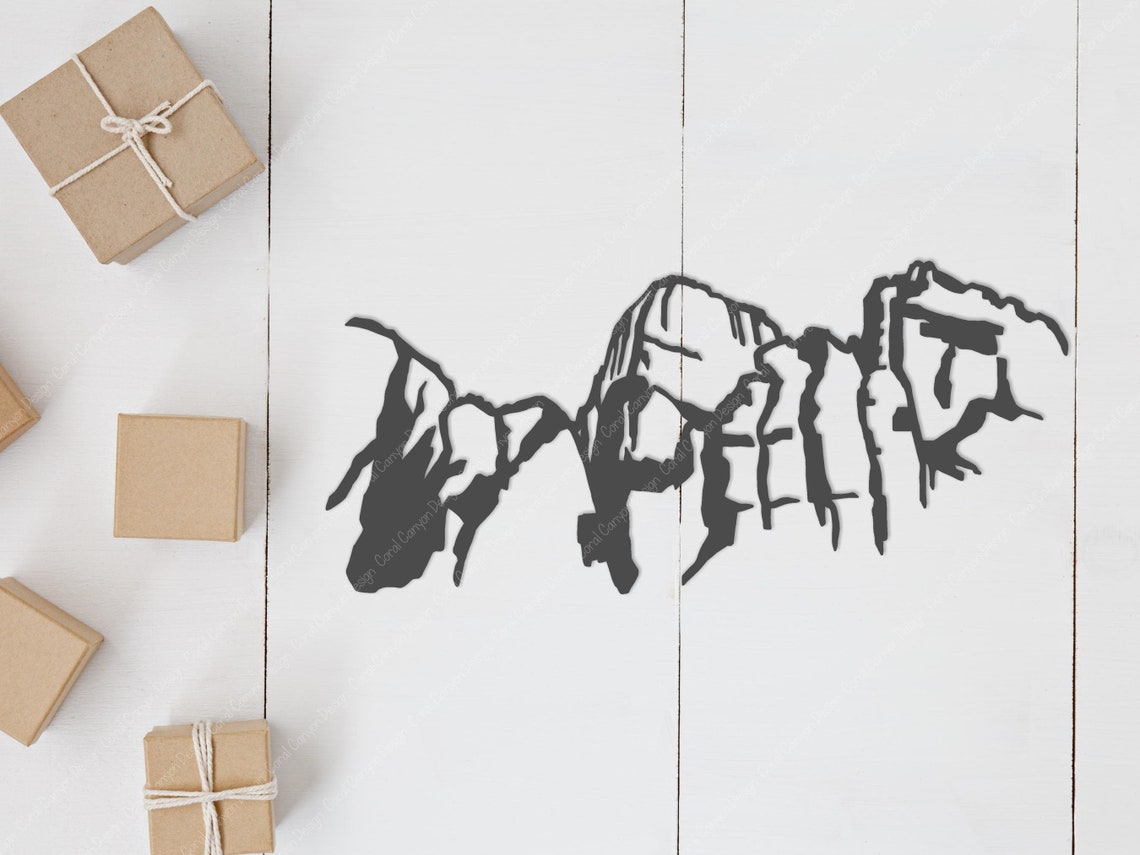 Zion National Park SVG Outline Digital Cut File Zion - Etsy